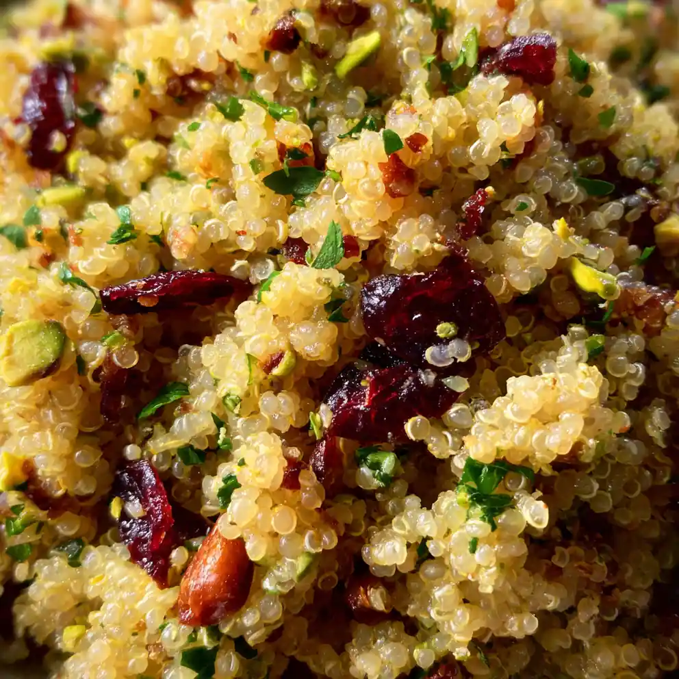 quinoa instant pot recipe with Lemon-Herb Pistachio Crumble